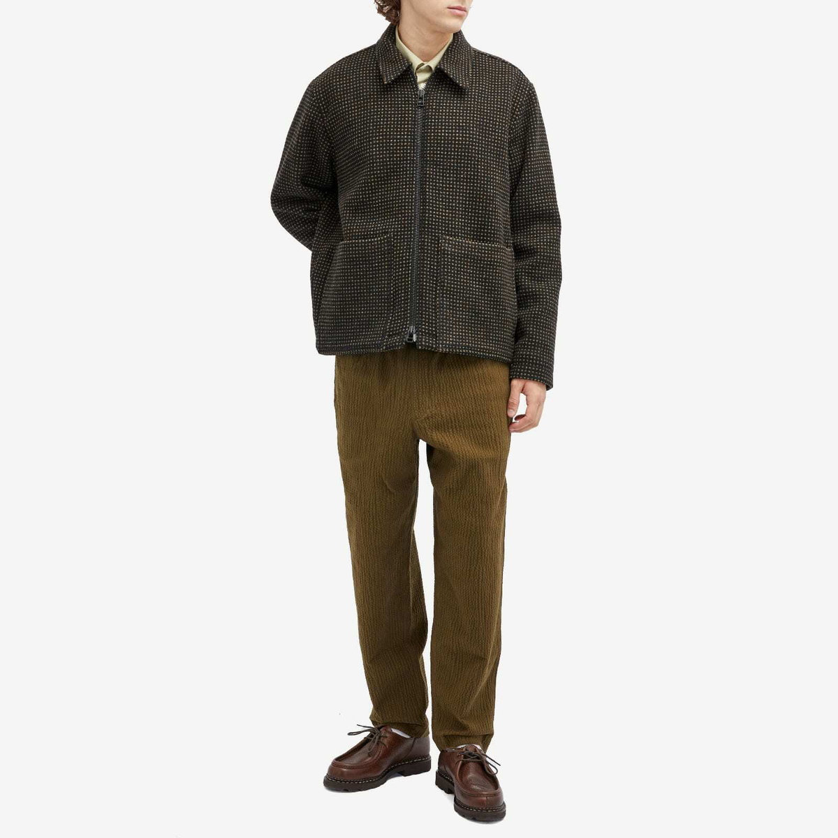 YMC Men's Bay City Bomber Jacket in Black/Brown YMC