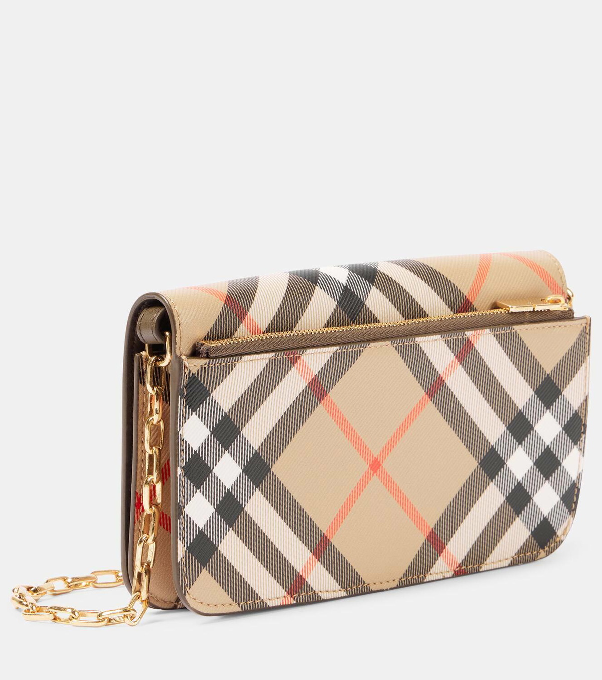 Burberry Burberry Check canvas wallet on chain Burberry