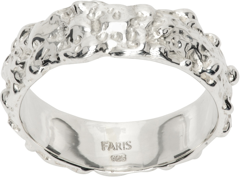 FARIS Silver Slim Roca Ring Faris