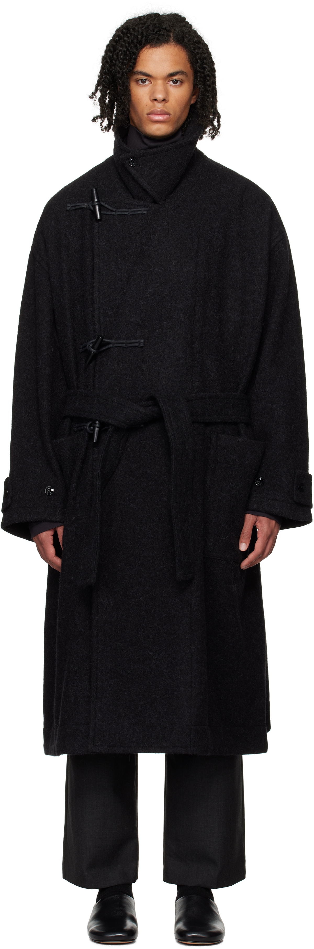 LEMAIRE Black Duffle Coat Lemaire
