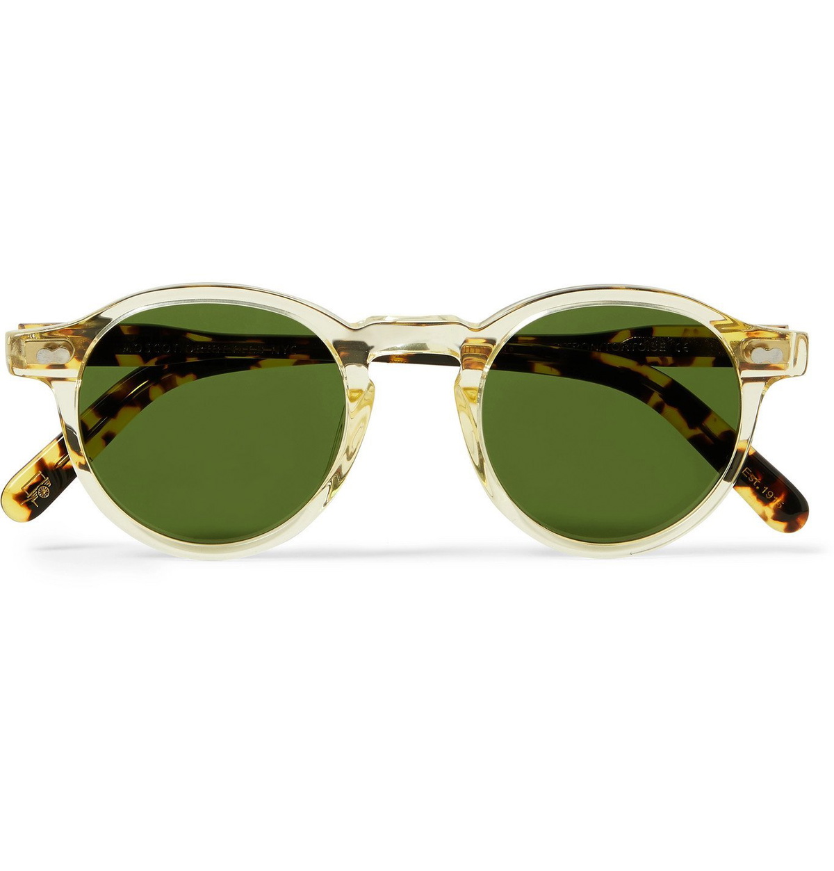 Moscot - Miltzen Round-Frame Tortoiseshell Acetate Sunglasses - Yellow ...