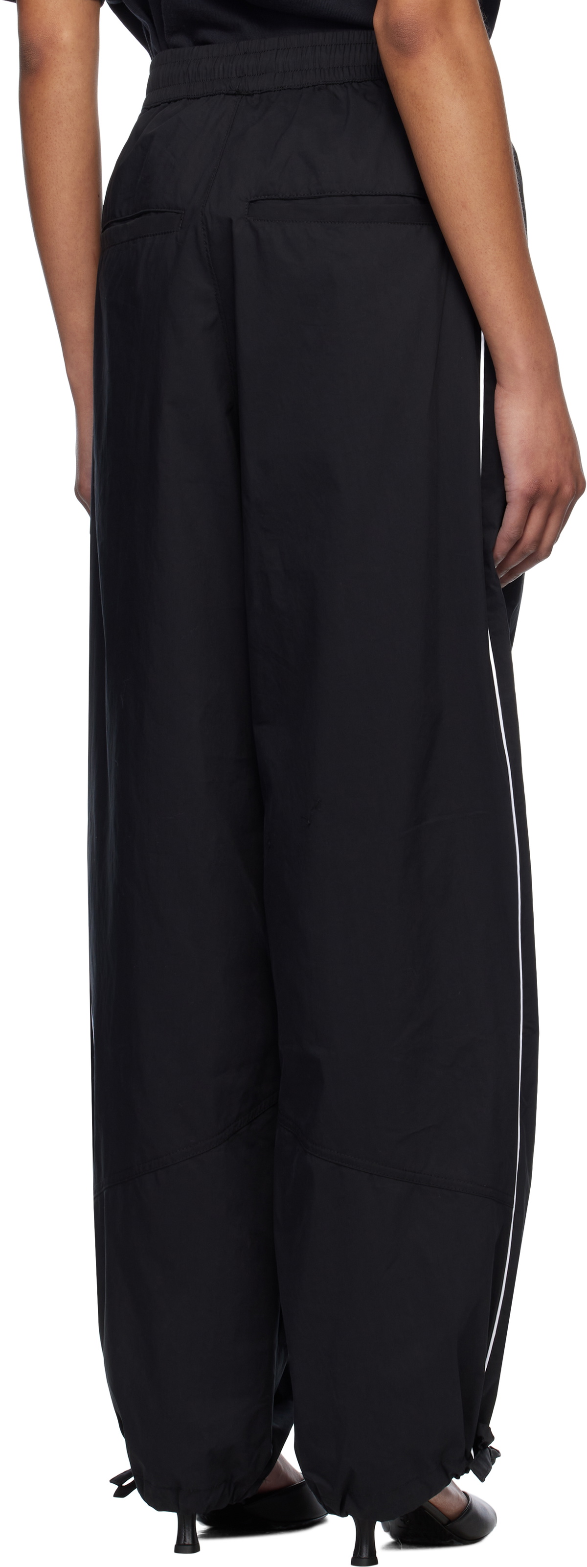 Rhude Black Piping Parachute Track Pants Rhude