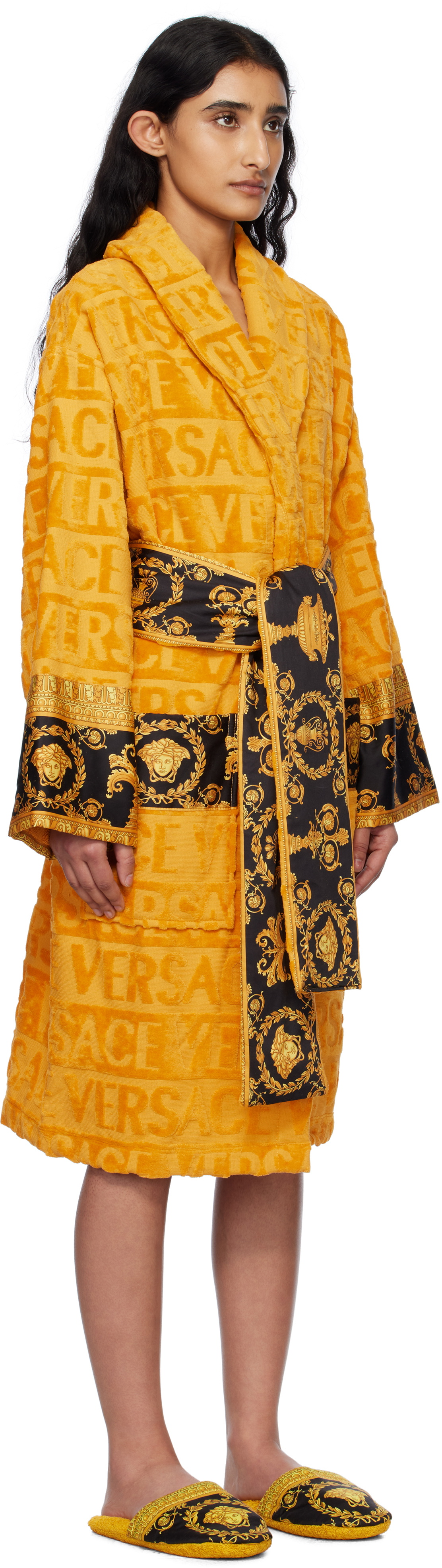 Versace Underwear Yellow 'I Heart Baroque' Bathrobe Versace Underwear