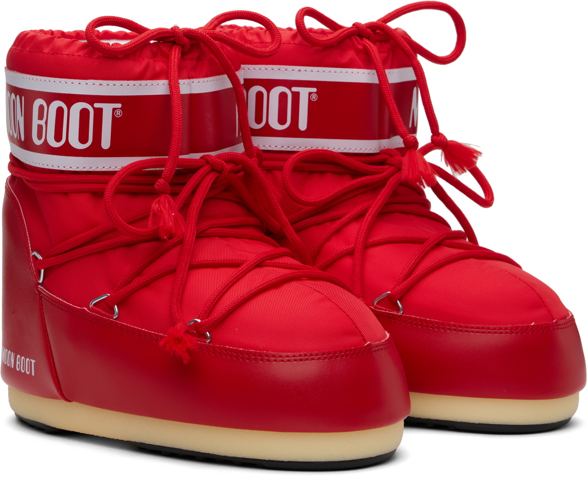 Moon Boot Red Icon Low Nylon Boots Moon Boot