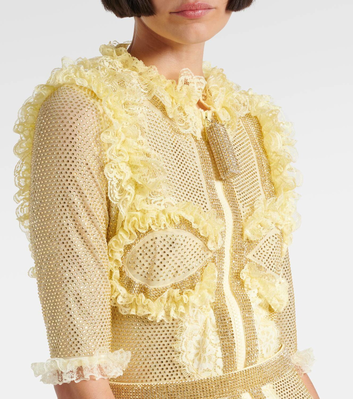 Self-Portrait x Christopher Kane embellished mesh minidress Self-Portrait