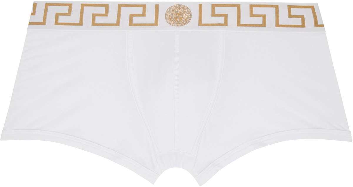 Versace Underwear Three-Pack Multicolor Greca Border Boxer Briefs ...