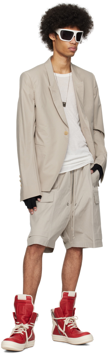 Rick Owens Red Geobasket Sneakers Rick Owens
