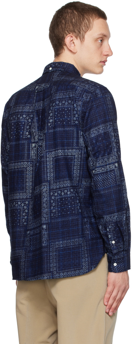 BEAMS PLUS Blue Discharge Shirt Beams Plus