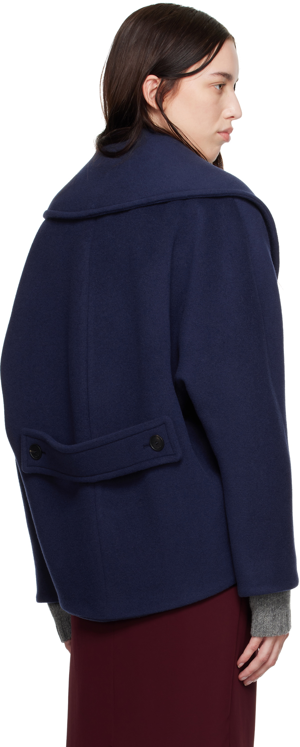 Lanvin Navy Cocoon Peacoat Lanvin