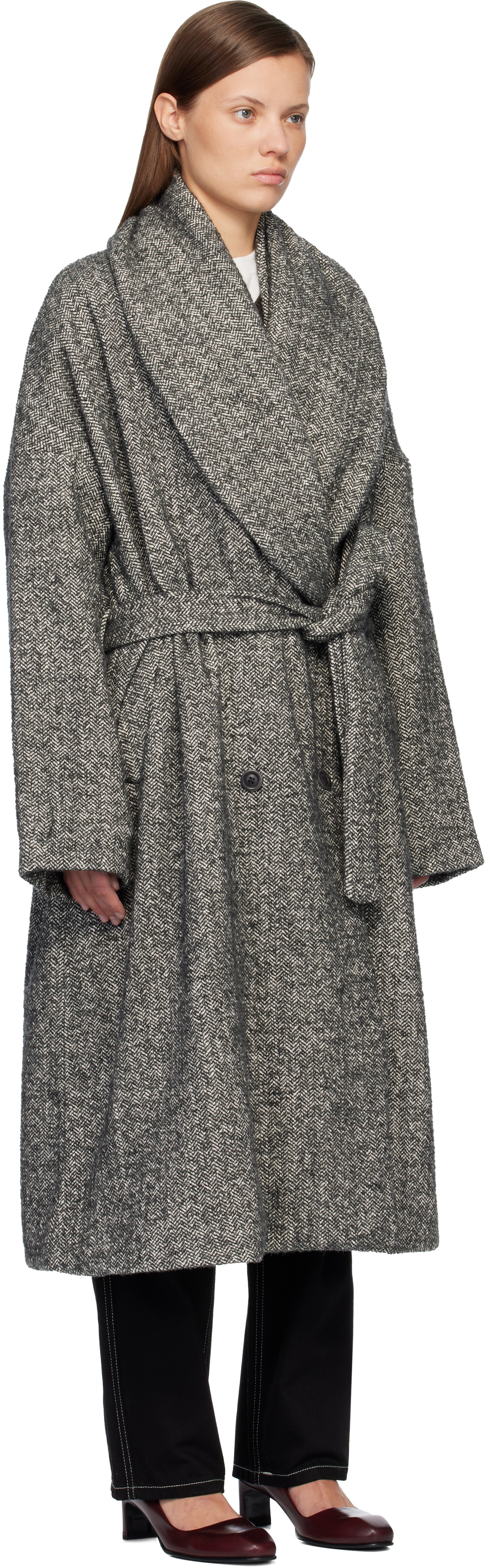 CASEY CASEY Gray Great Coat CASEY CASEY