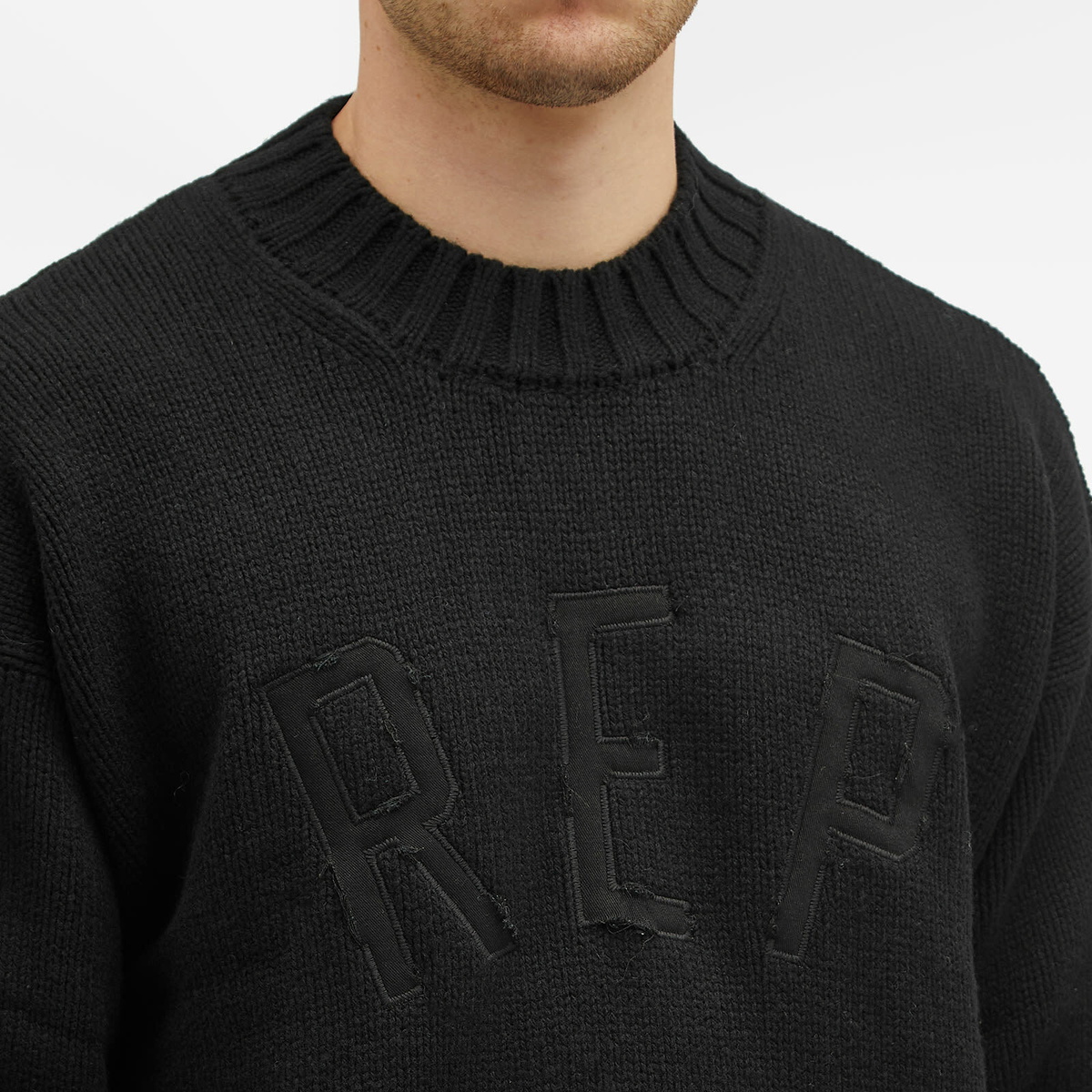 Represent Men's Rep Knit Jumper in Black Represent