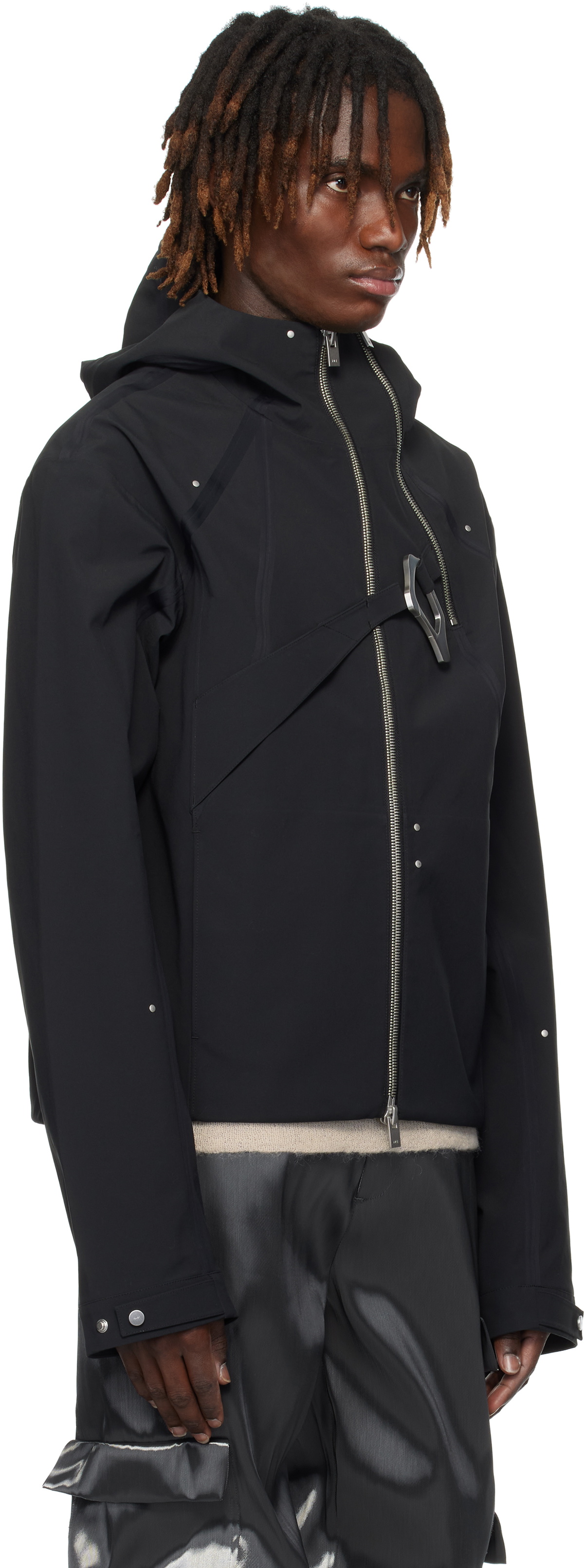HELIOT EMIL Black Cloisterd Technical Jacket Heliot Emil