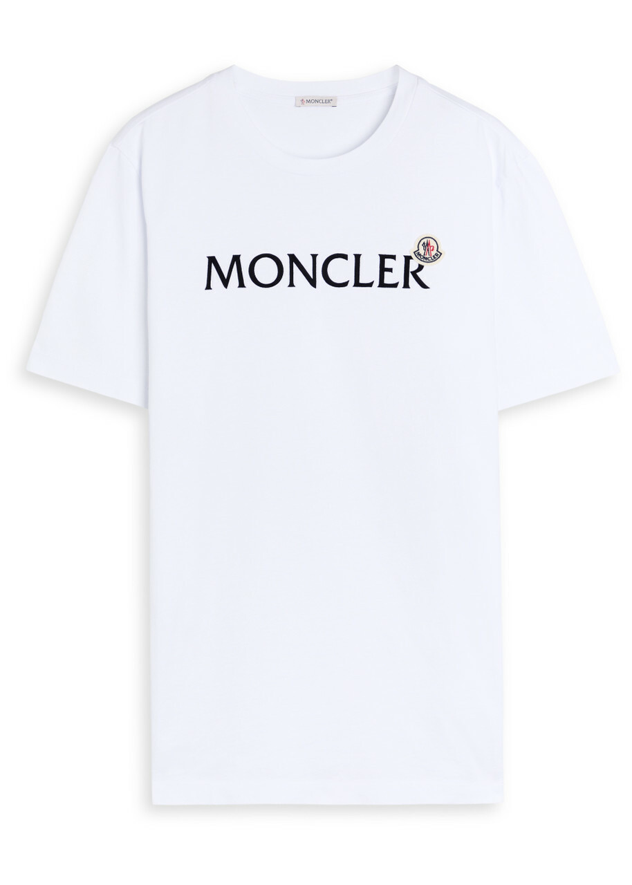 Moncler Logo Badge Cotton T-shirt White Moncler
