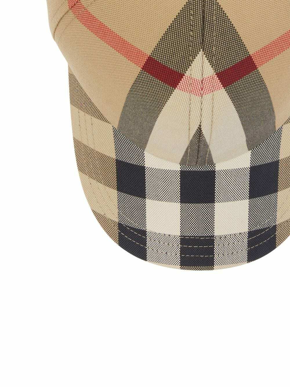 BURBERRY - Check Motif Baseball Cap Burberry
