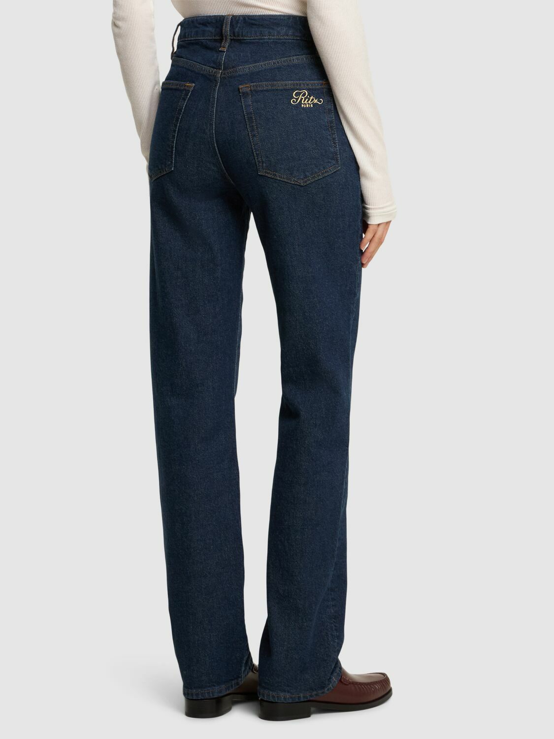 FRAME The Ritz Ruler High Rise Straight Jeans Frame Denim