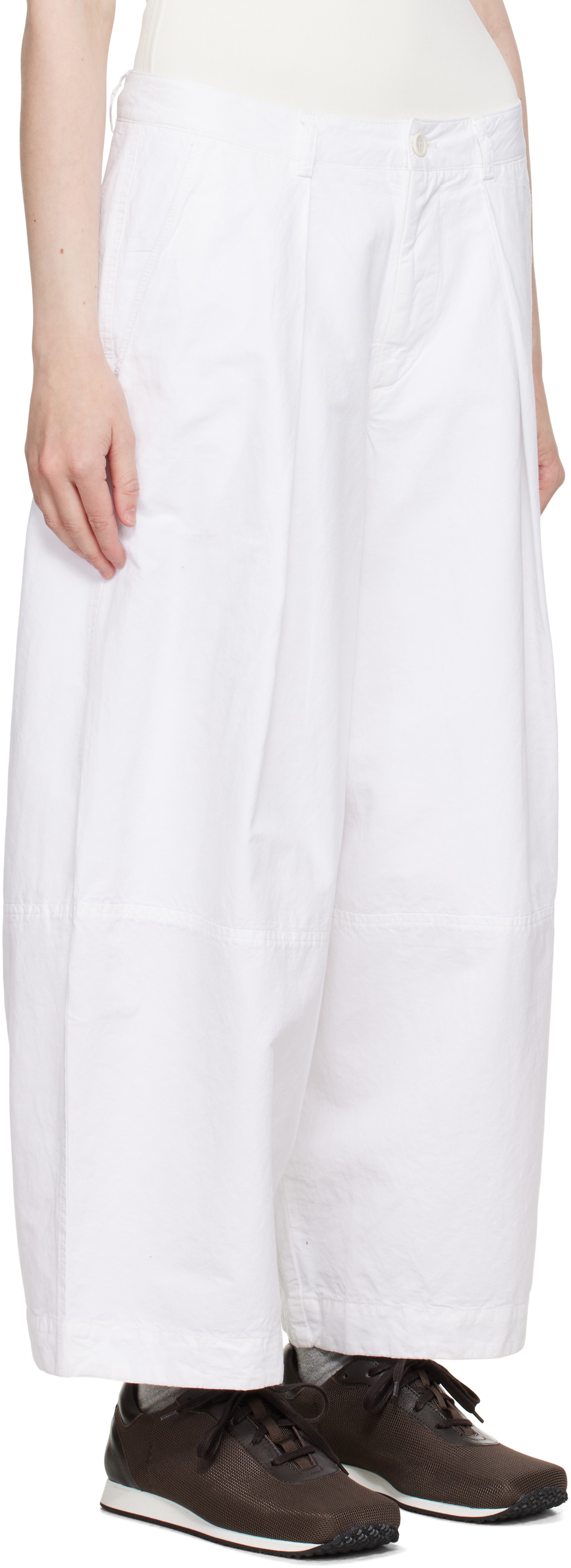 YMC White Deadbeat Trousers YMC