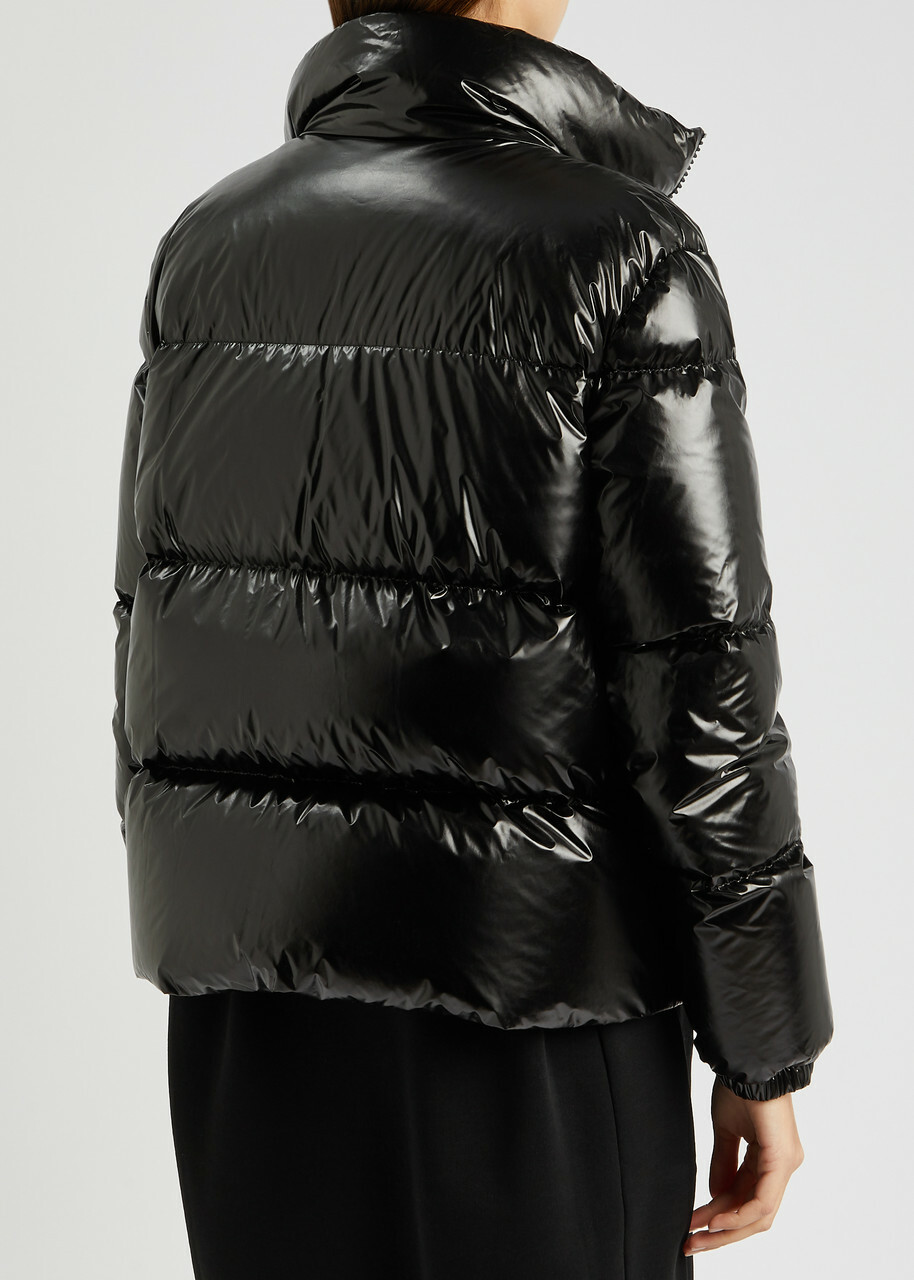 Moncler Meuse Quilted Glossed Shell Jacket , Jacket, Black Moncler
