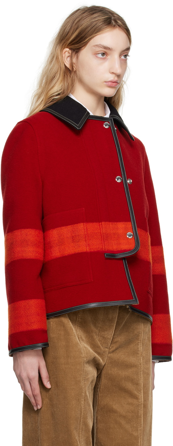 Burberry Red Striped Jacket Burberry