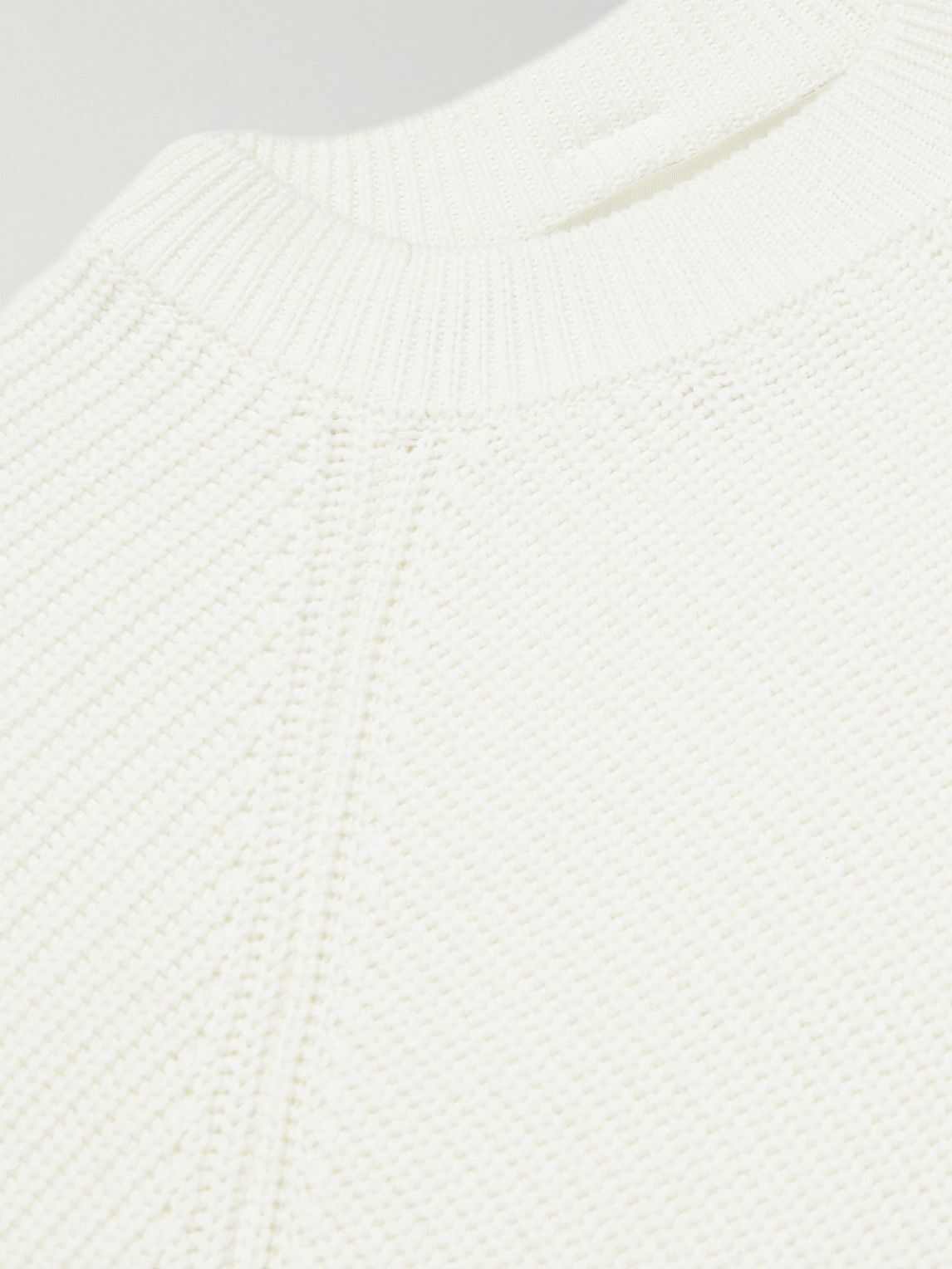 Abc. 123. - Logo-Embroidered Ribbed Cotton Sweater - White Advisory ...