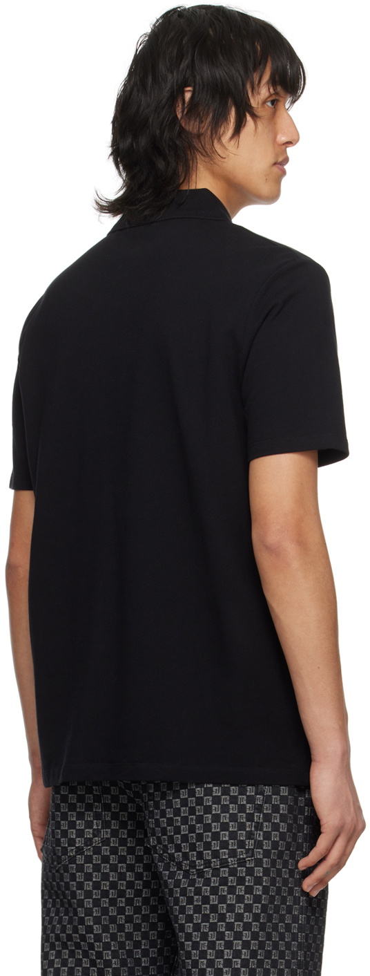 Balmain Black Half-Zip Polo Balmain