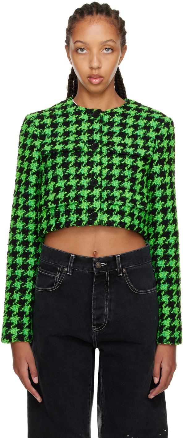 MSGM Green & Black Giacca Jacket MSGM