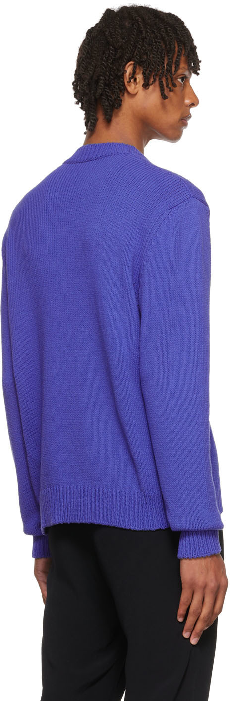 Balmain Blue Cotton Sweater Balmain