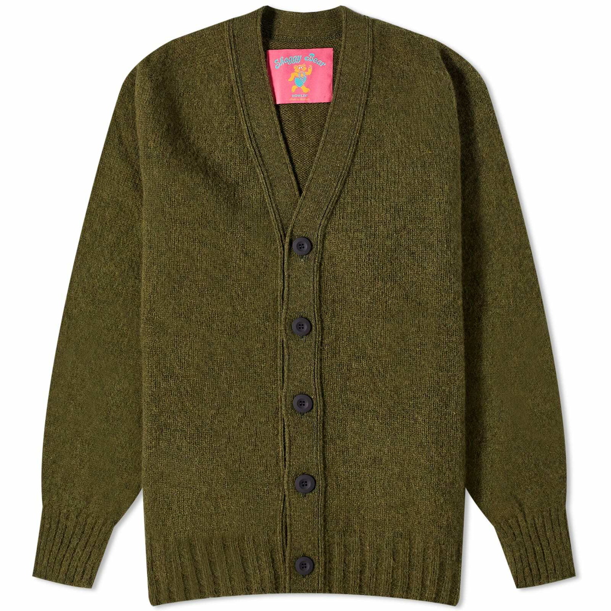 Howlin by Morrison Men's Howlin' Shaggy Bear Cardigan in Moss Howlin ...