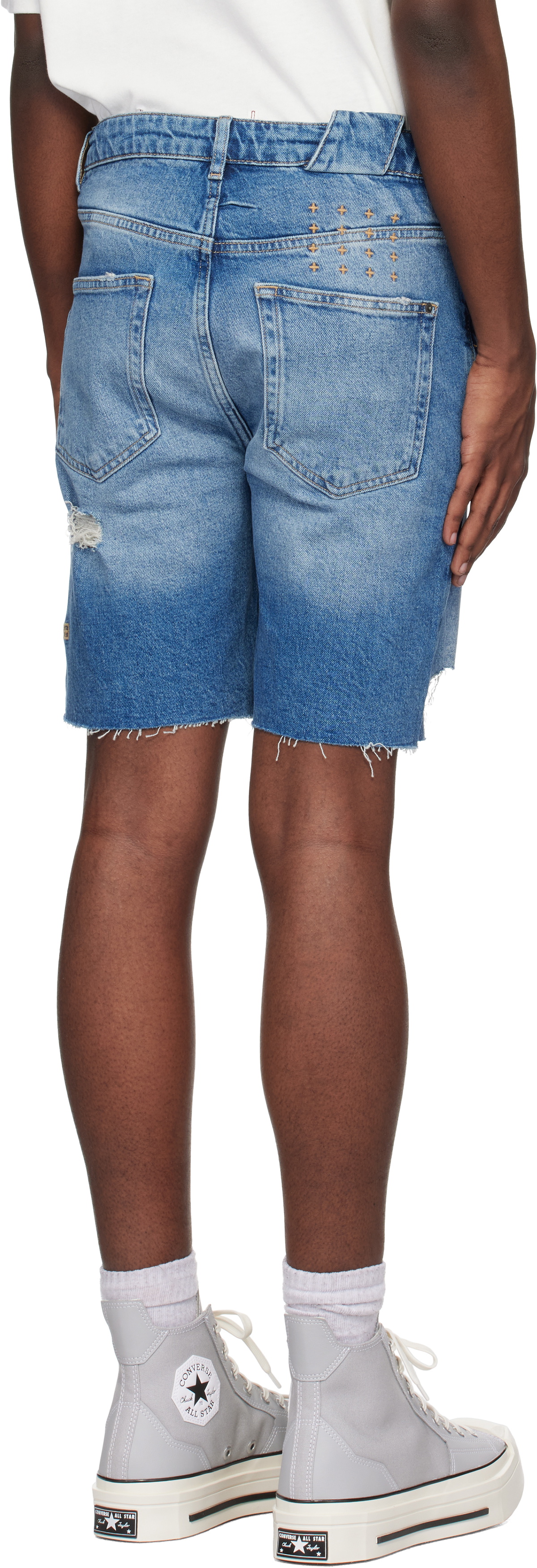 Ksubi Blue Chopper Maverick Denim Shorts Ksubi
