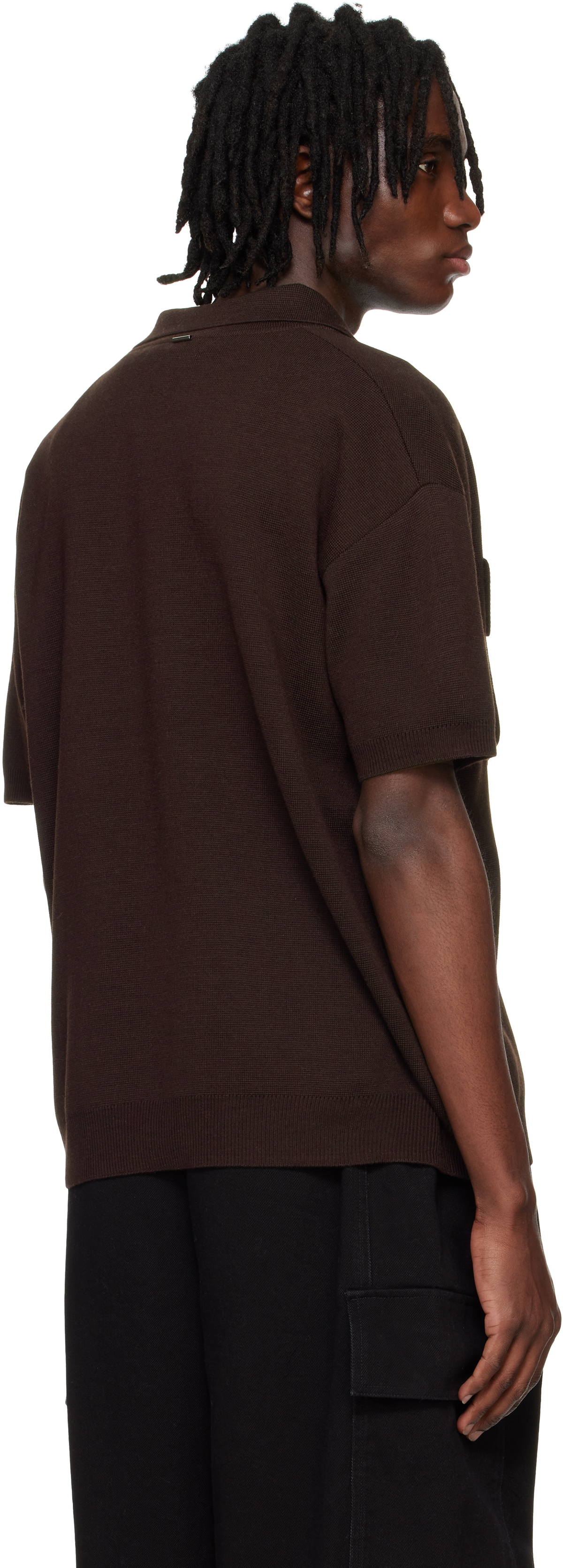 System Brown Knitted Polo System