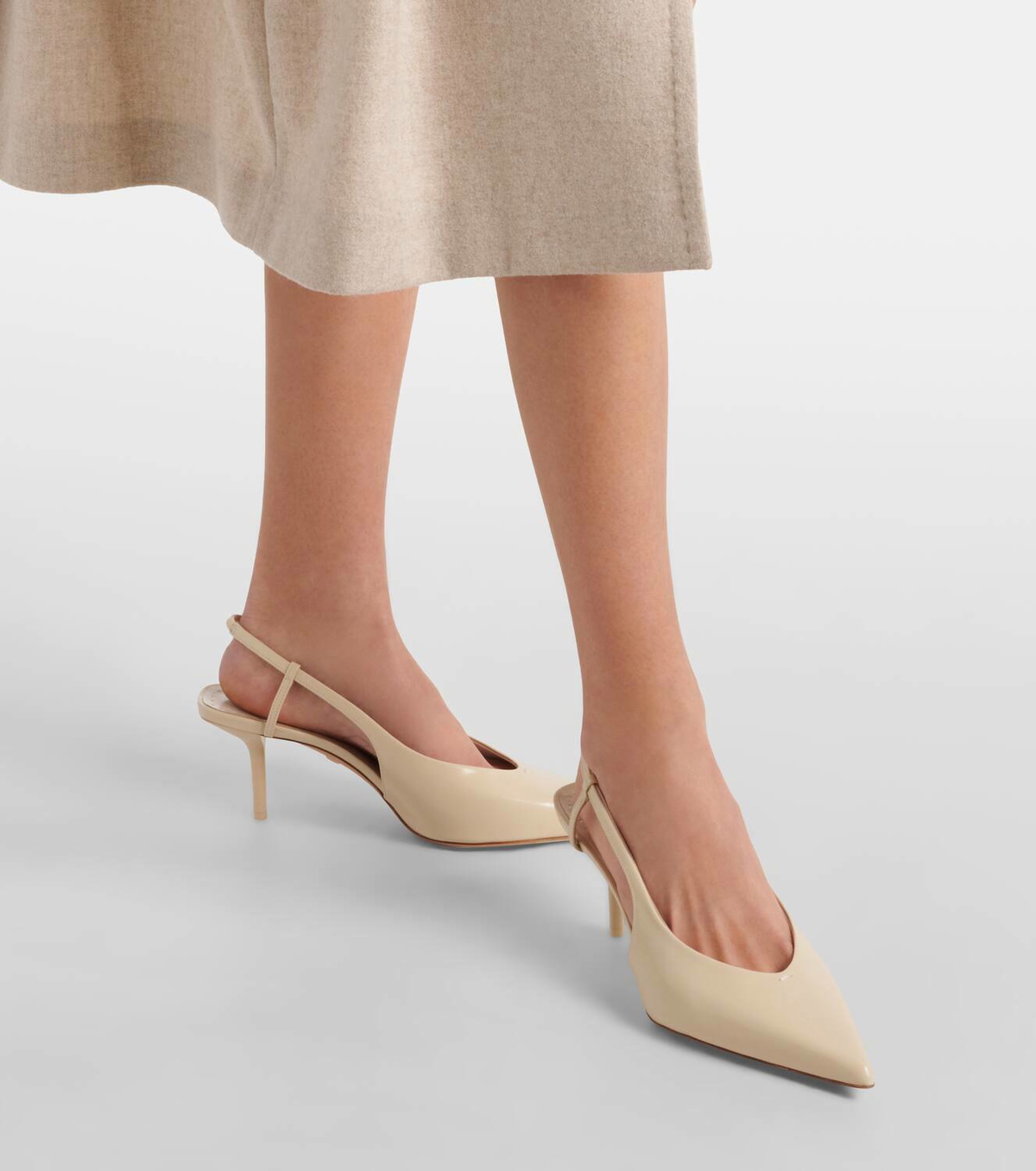 Max Mara Leather slingback pumps Max Mara