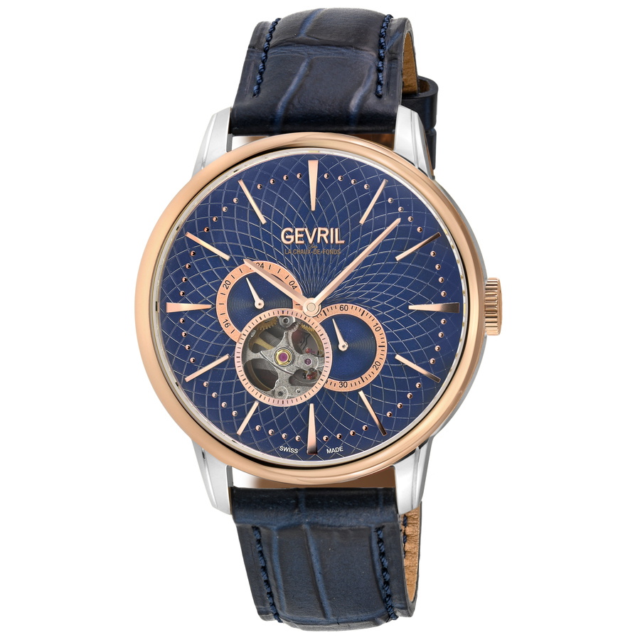 Gevril Mulberry Automatic Blue Dial Mens Watch 9615 Gevril
