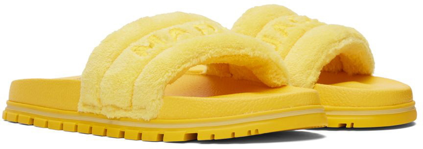 Marc Jacobs Yellow 'The Terry Slide' Sandals Marc Jacobs