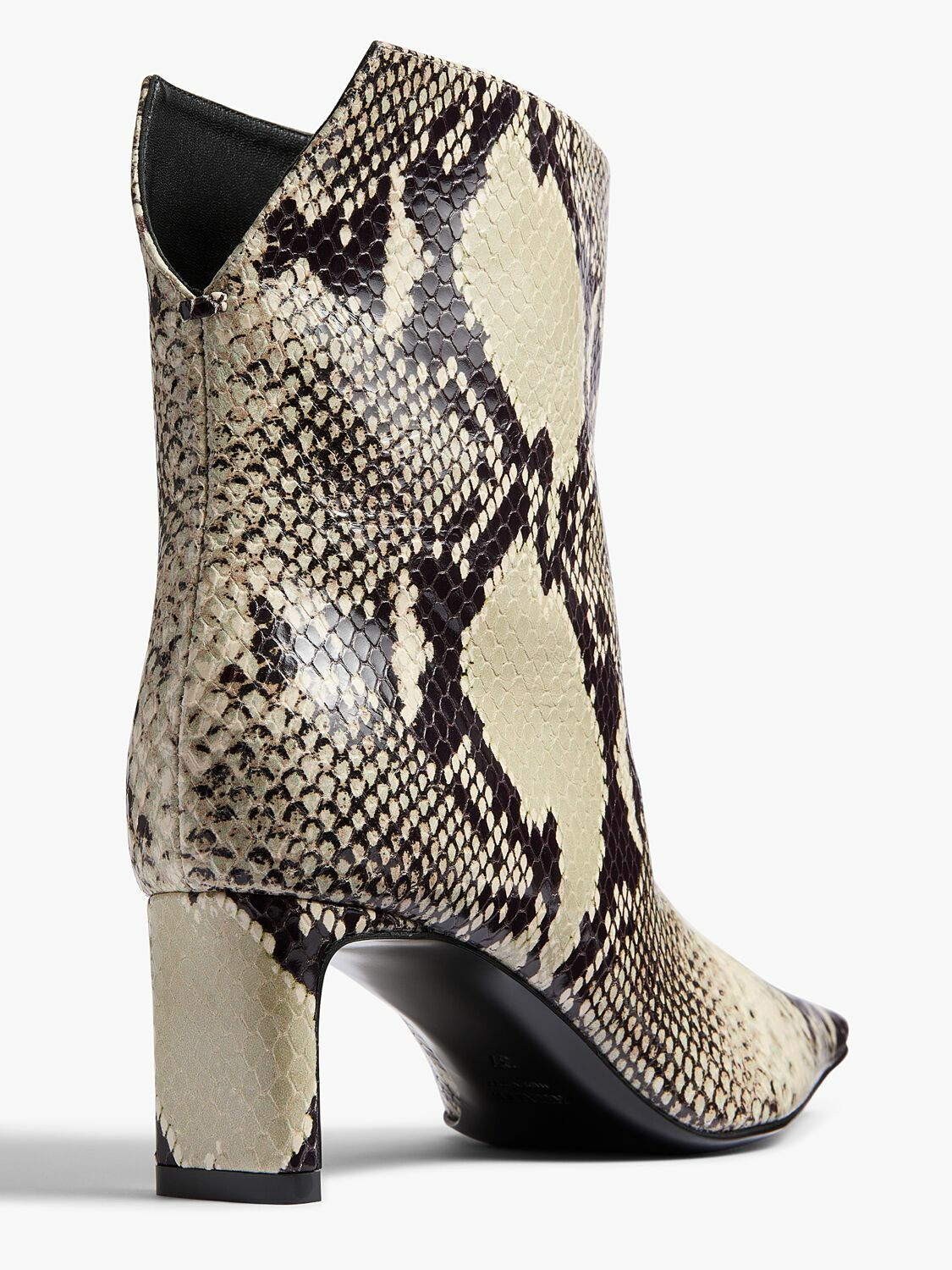 KHAITE 55mm Ona Python Embossed Leather Booties Khaite