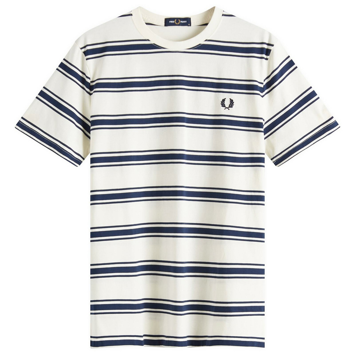 Fred Perry Men's Fine Stripe T-Shirt in Ecru Fred Perry