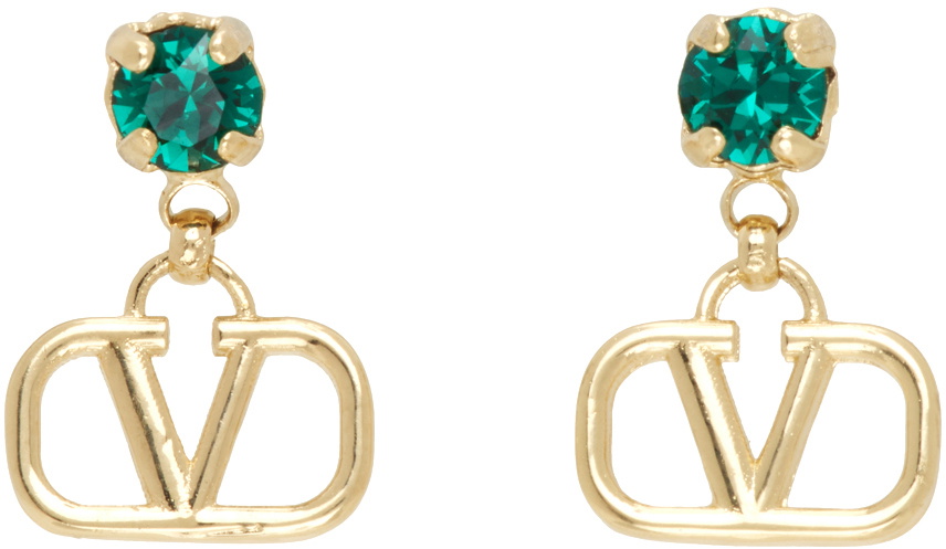 Valentino Garavani Gold VLogo Signature Earrings Valentino Garavani