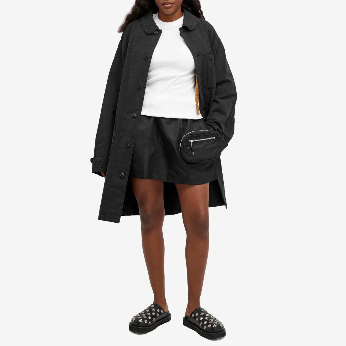 TOGA Women's Rib Jersey Top in White Toga Pulla