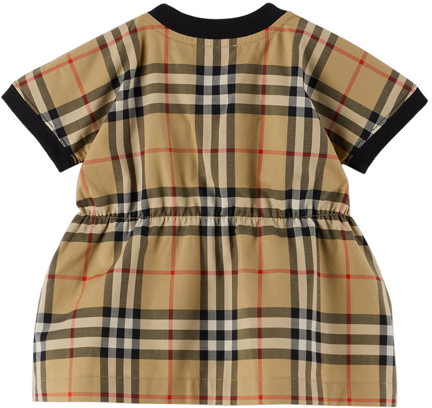 Burberry Baby Black Check Dress & Bloomers Set Burberry