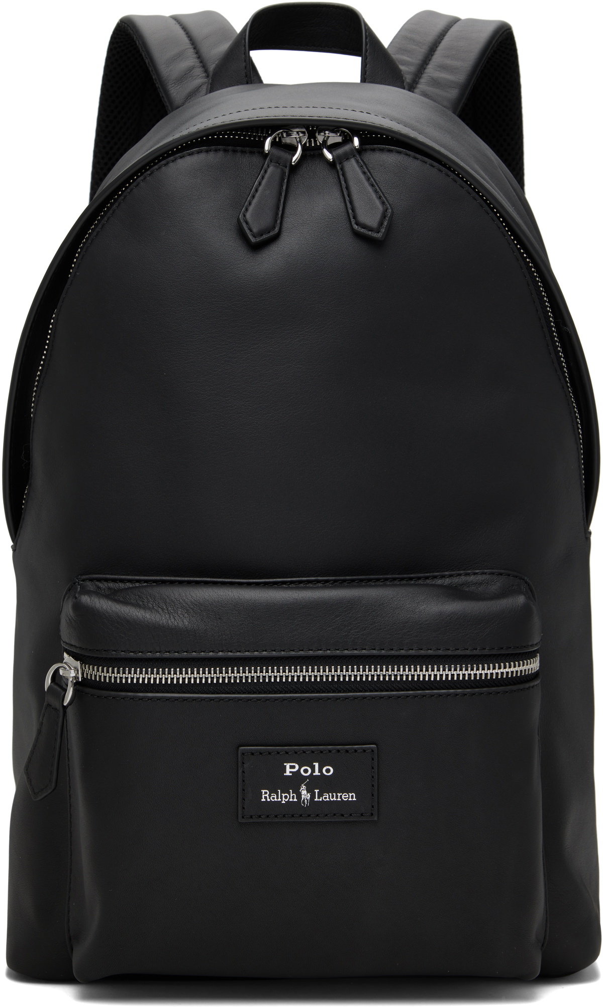 Polo Ralph Lauren Black Smooth Leather Backpack Polo Ralph Lauren
