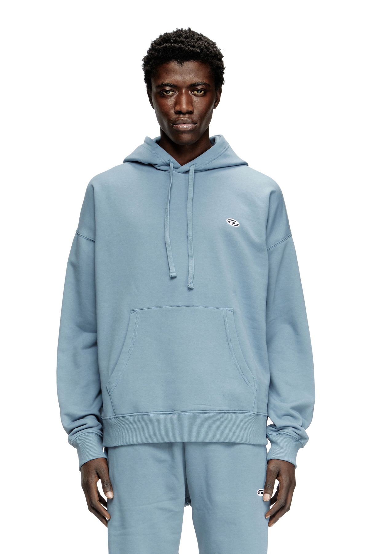 Diesel Hoodie with oval D patch - Sweaters Mens in To Be Defined Diesel