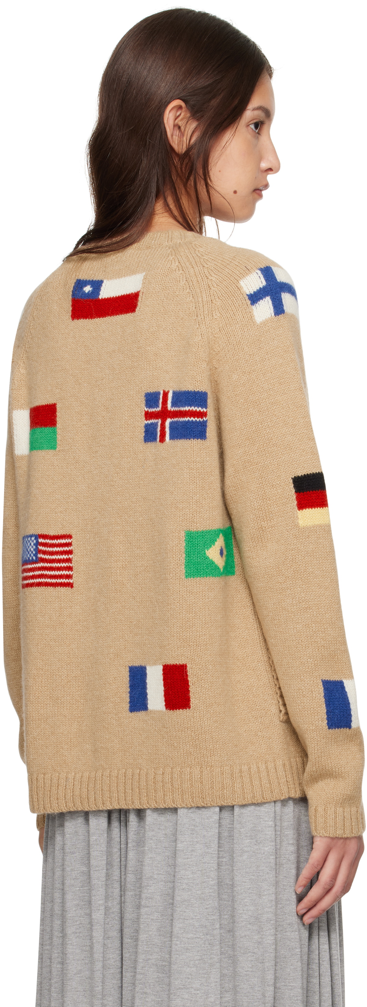 Bode Beige 'Round-The-World' Cardigan Bode
