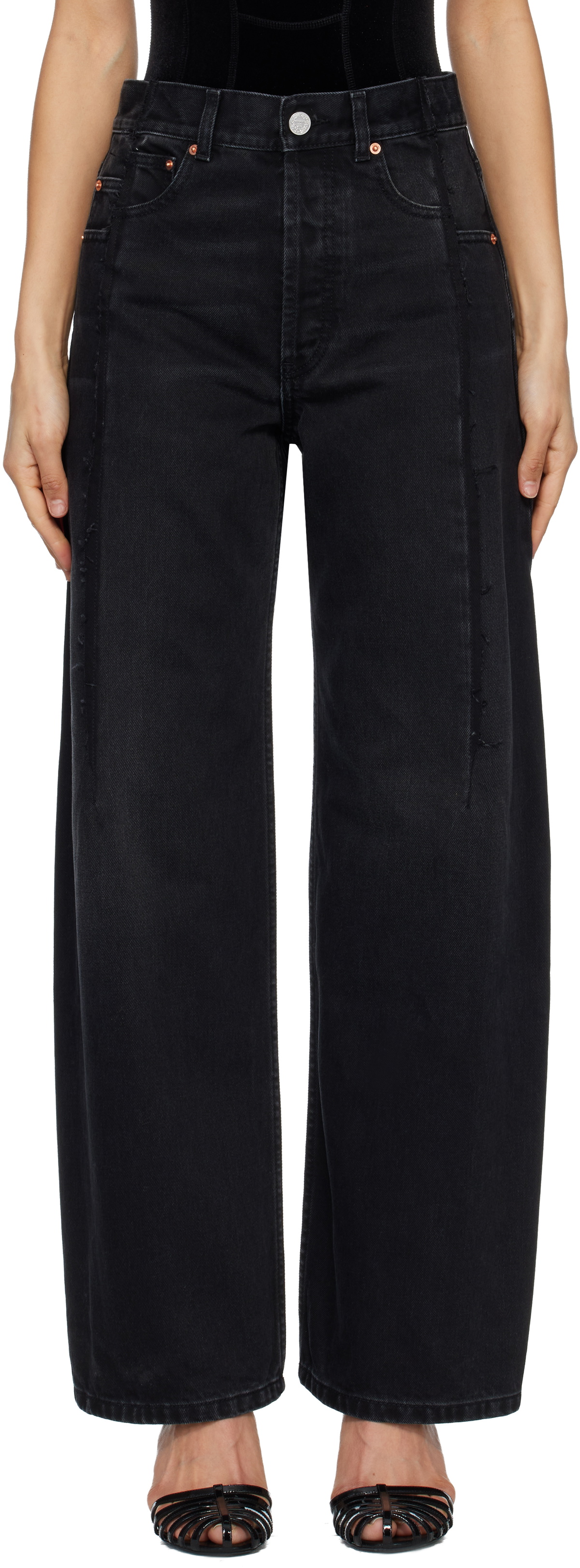 VETEMENTS Black Cut Jeans Vetements