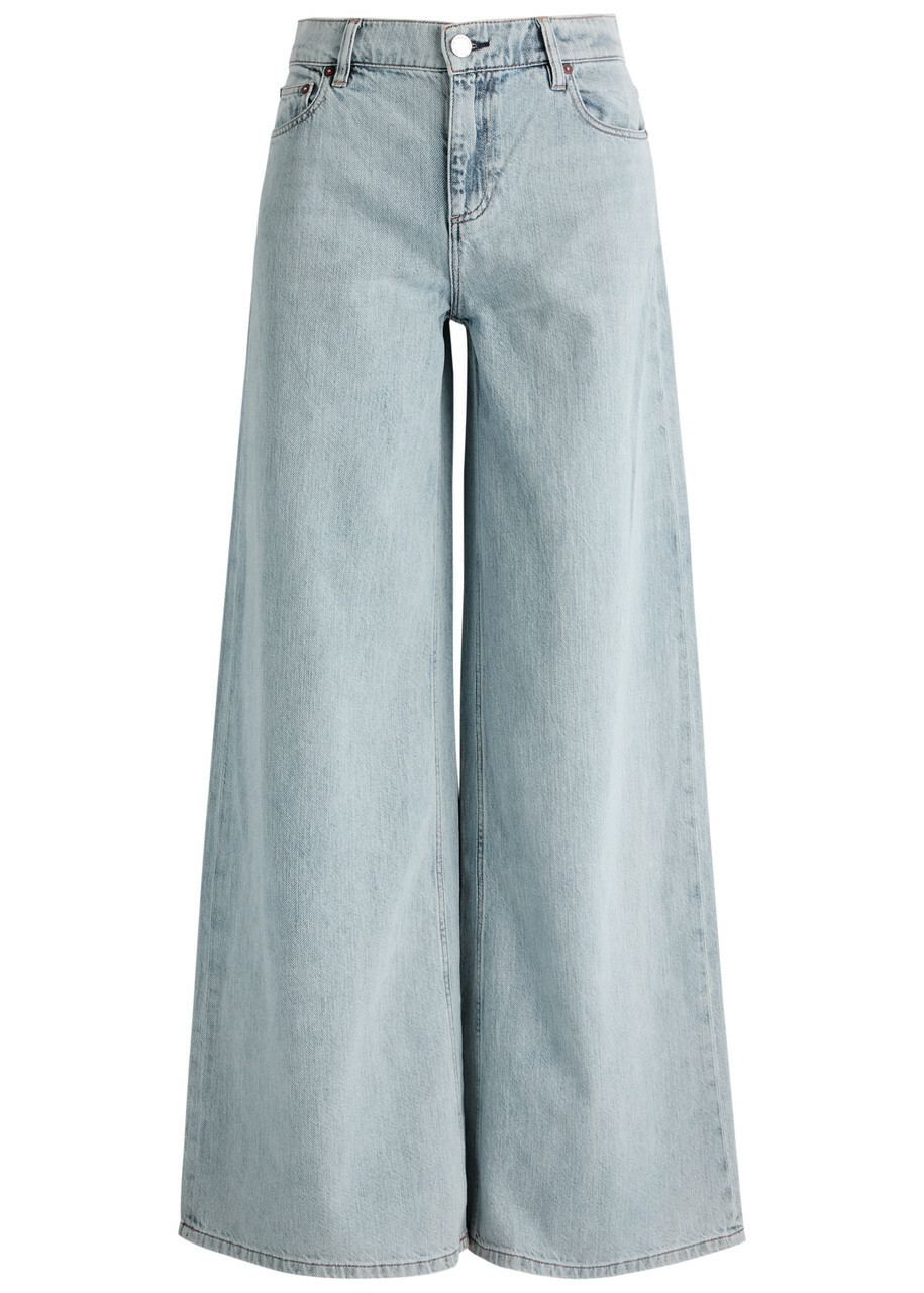 Alice + Olivia Harper Wide-leg Jeans Light Blue Alice + Olivia