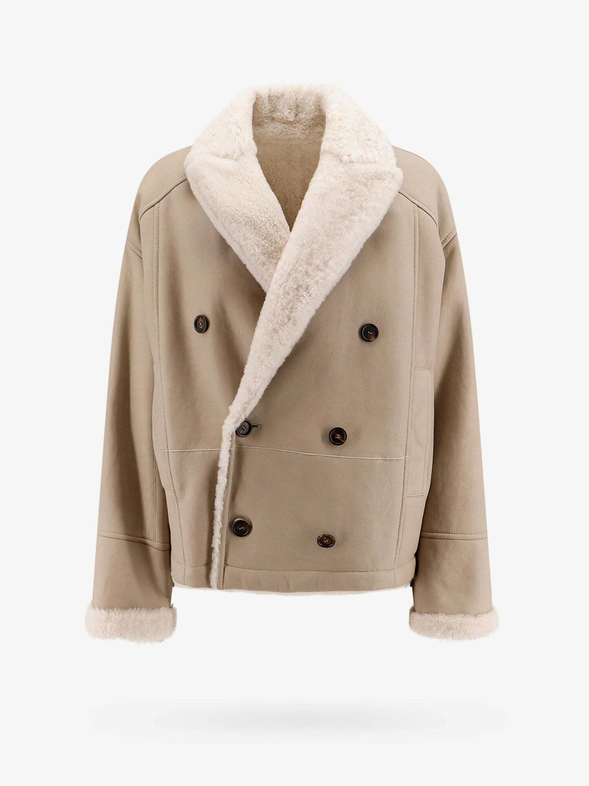 Brunello Cucinelli Jacket Beige Womens Leather Jacket Brunello Cucinelli Jacket Beige Womens Leather Jacket
