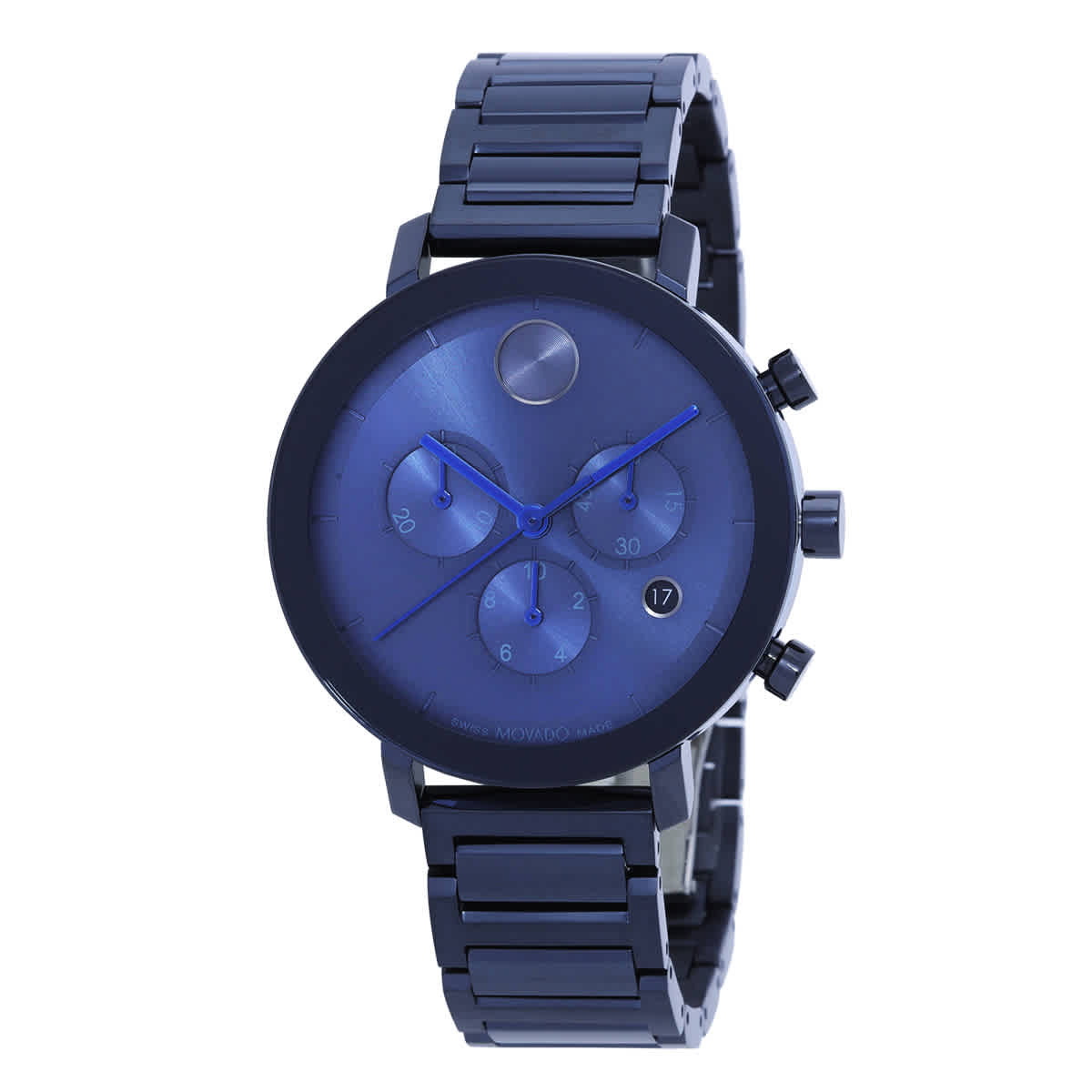 Movado Bold Evolution Chronograph Quartz Blue Dial Ladies Watch 3600790 ...