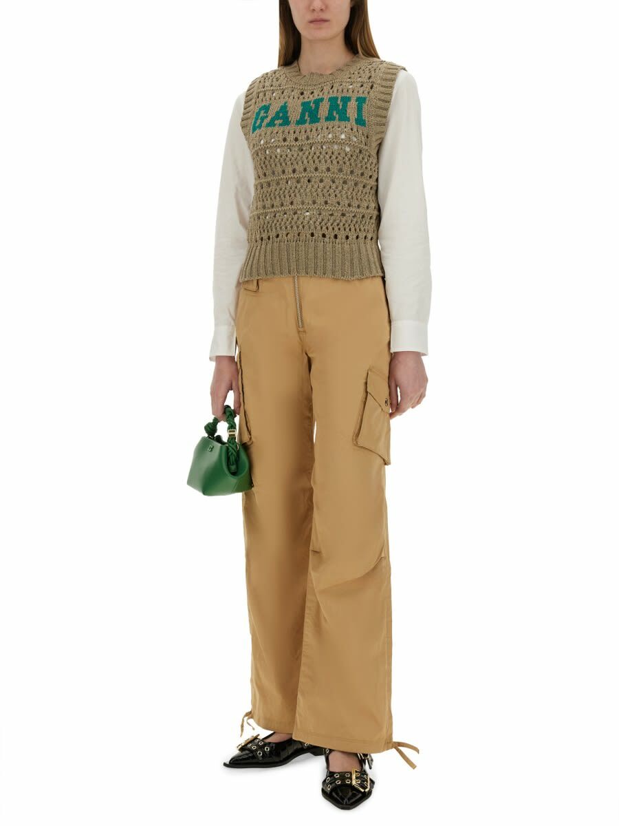 Ganni Cotton Twill Cargo Pants GANNI