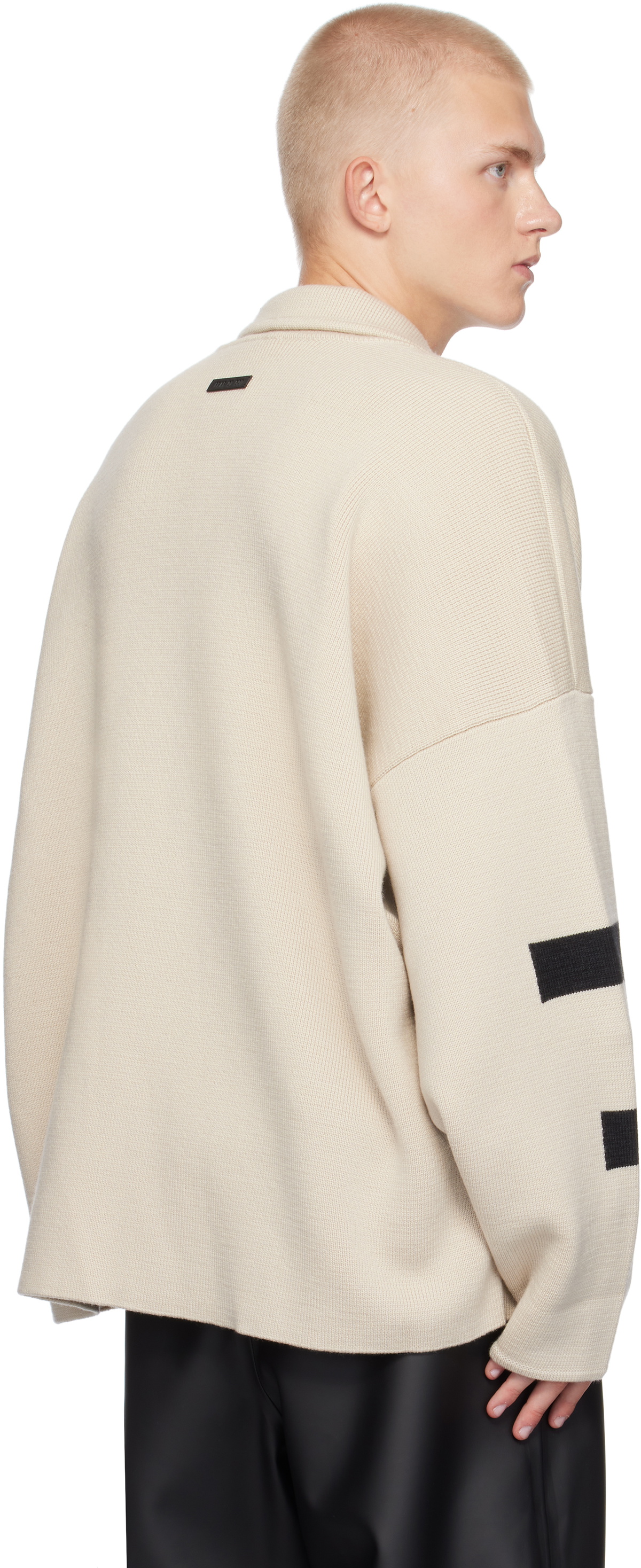 Fear of God Beige Merino Full Zip Sweater Fear Of God