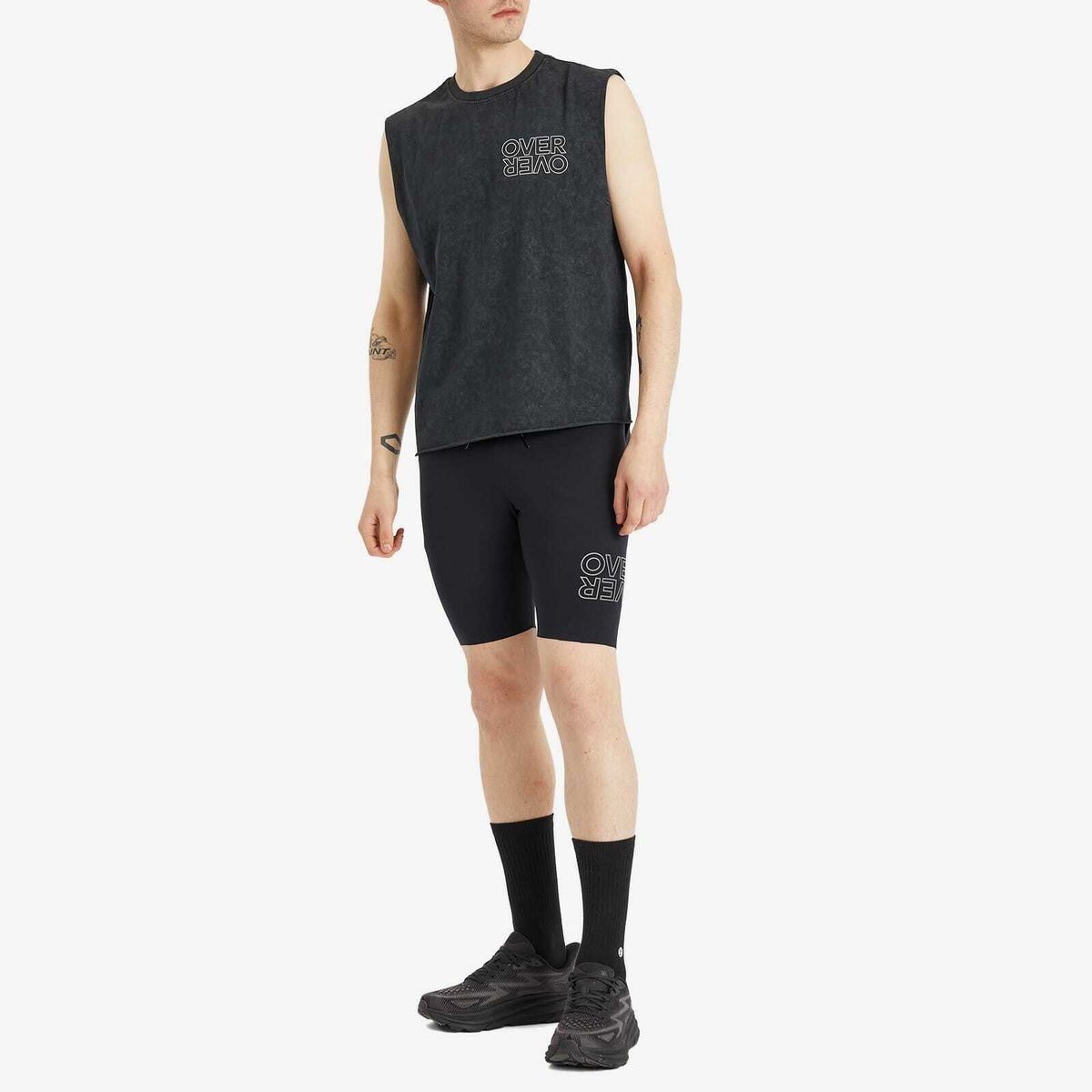 Over Over Men's Half Tight Short in Black OVER OVER