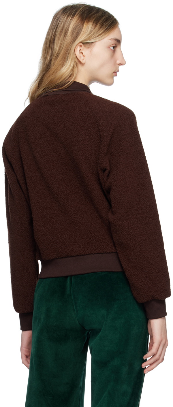 Sporty & Rich Brown Half-Zip Sweater Sporty & Rich
