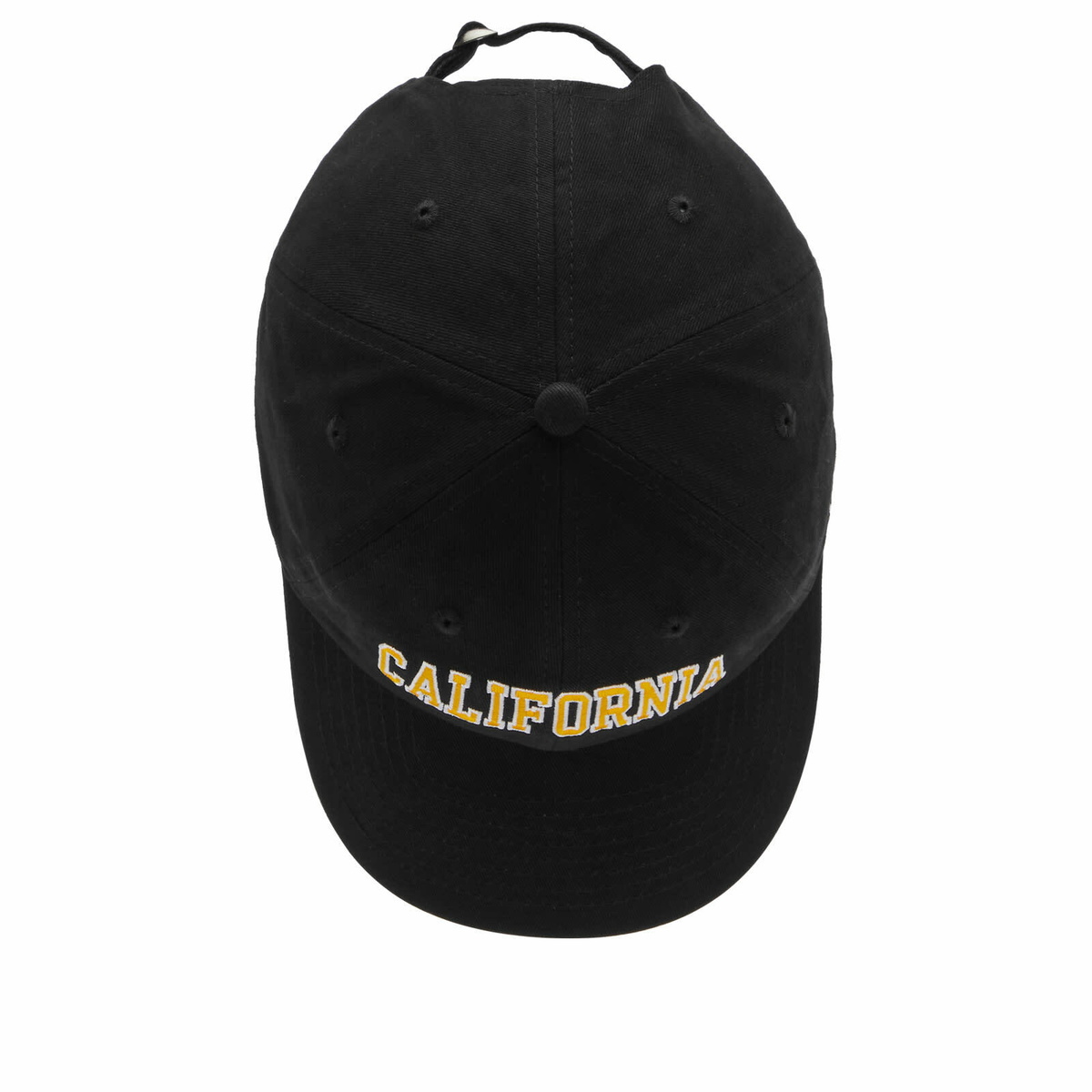 Sporty & Rich Men's California Embroidered Cap in Faded Black/Gold ...