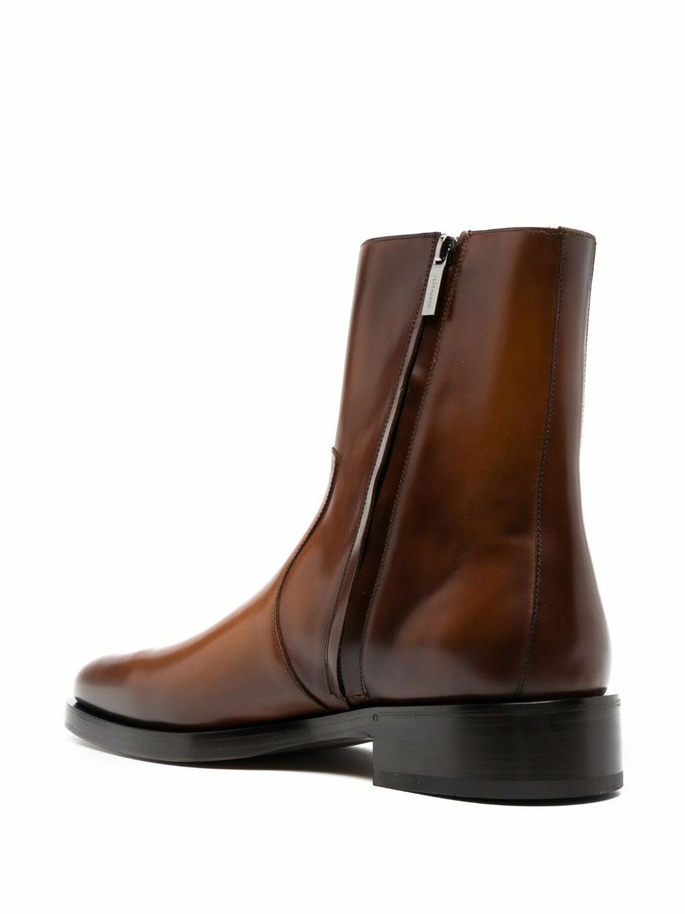 Ferragamo Brown Gerald Leather Boots Salvatore Ferragamo